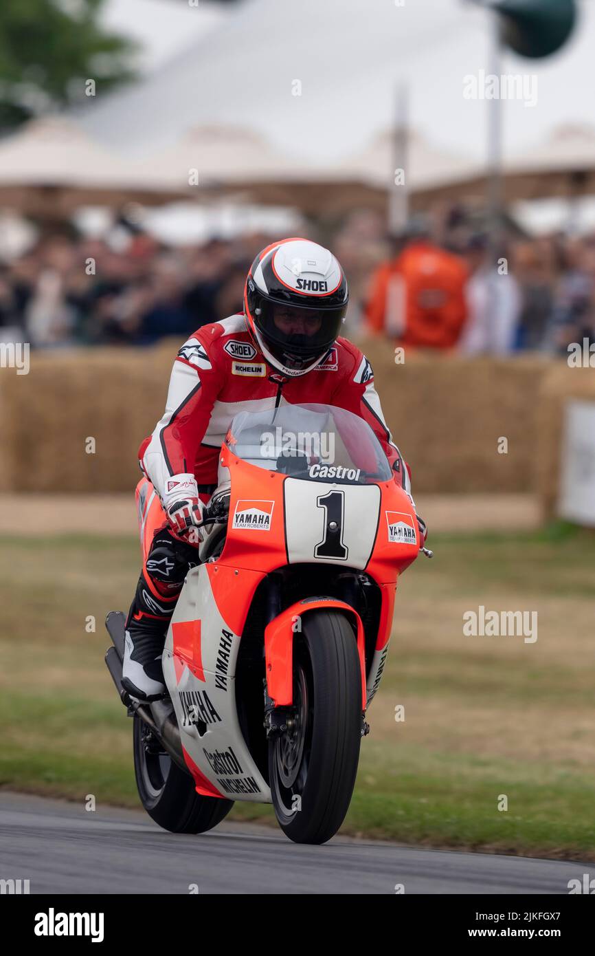 Former World Champion Wayne Rainey at the Goodwood Festival of Speed ...