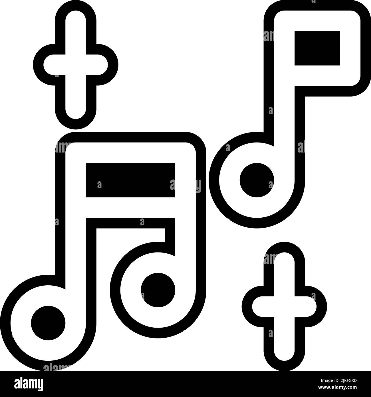 musical note icon black vector illustration Stock Vector Image & Art ...