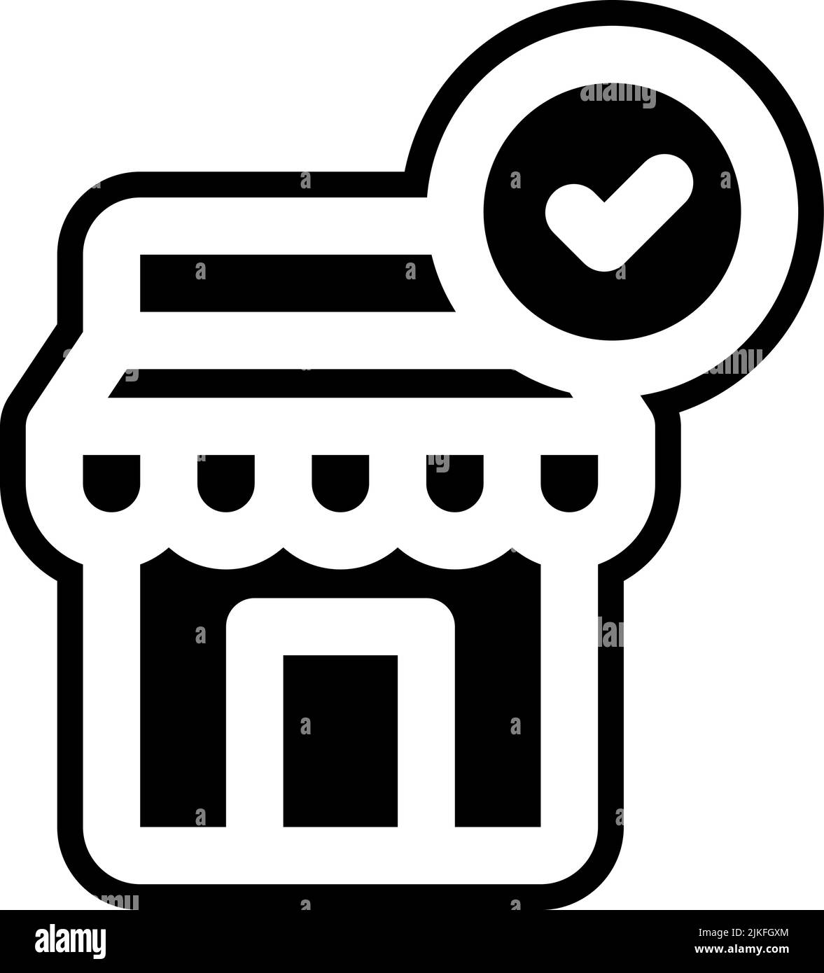 verified icon black vector illustration Stock Vector Image & Art - Alamy