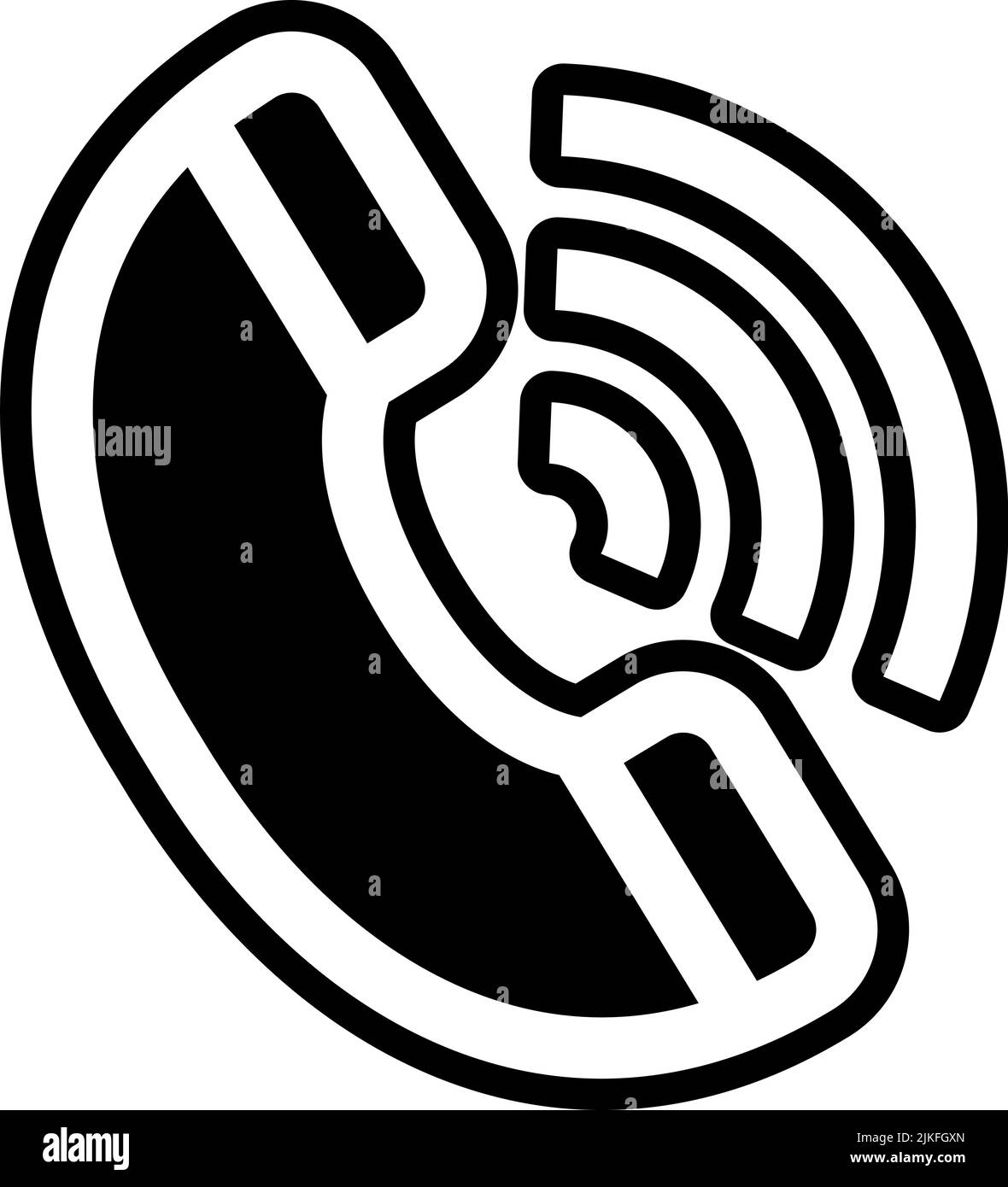 phone call icon black vector illustration Stock Vector Image & Art - Alamy