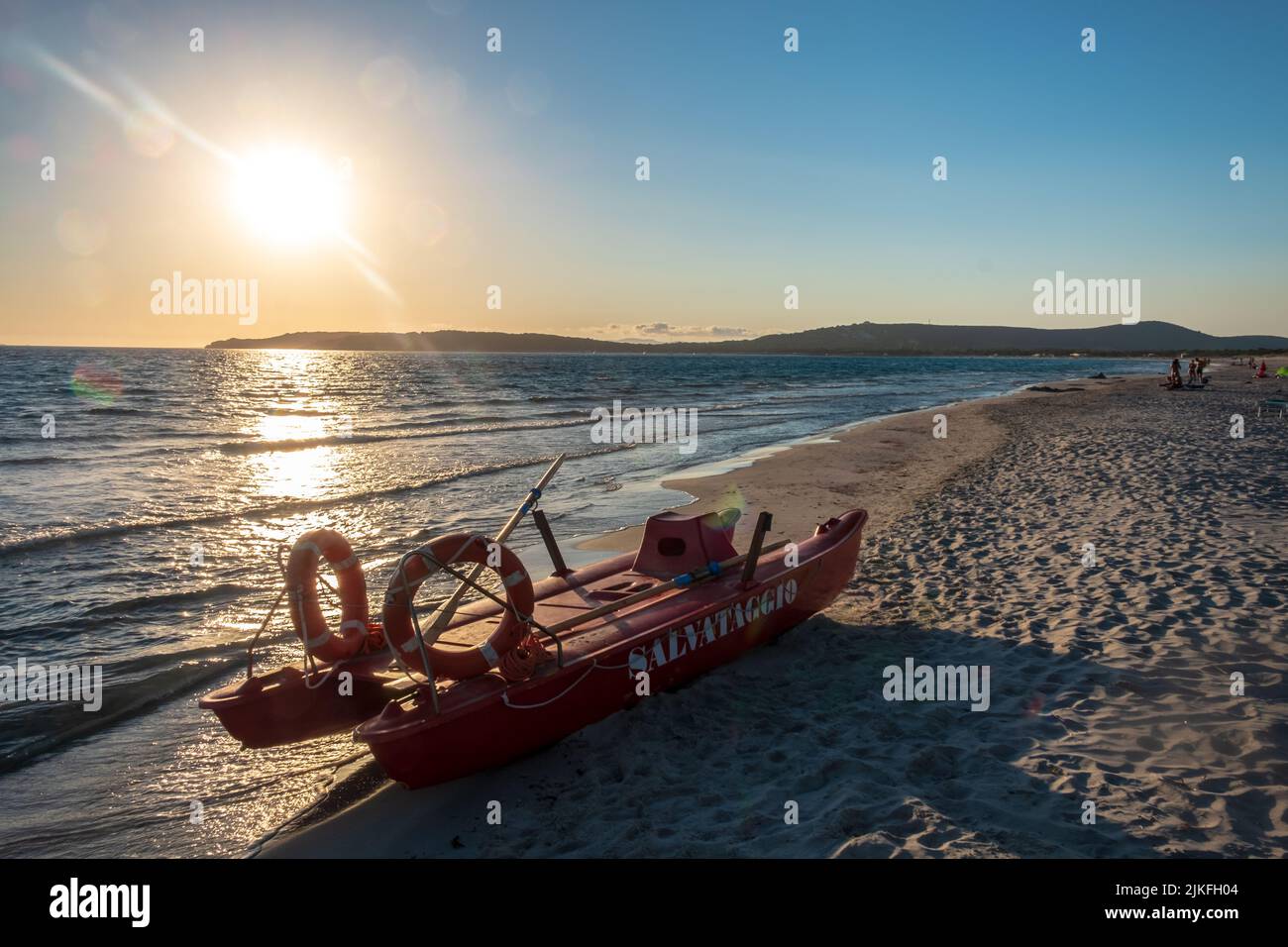 Summer day at Is Arenas Biancas, a beautiful beach in the south-west of ...