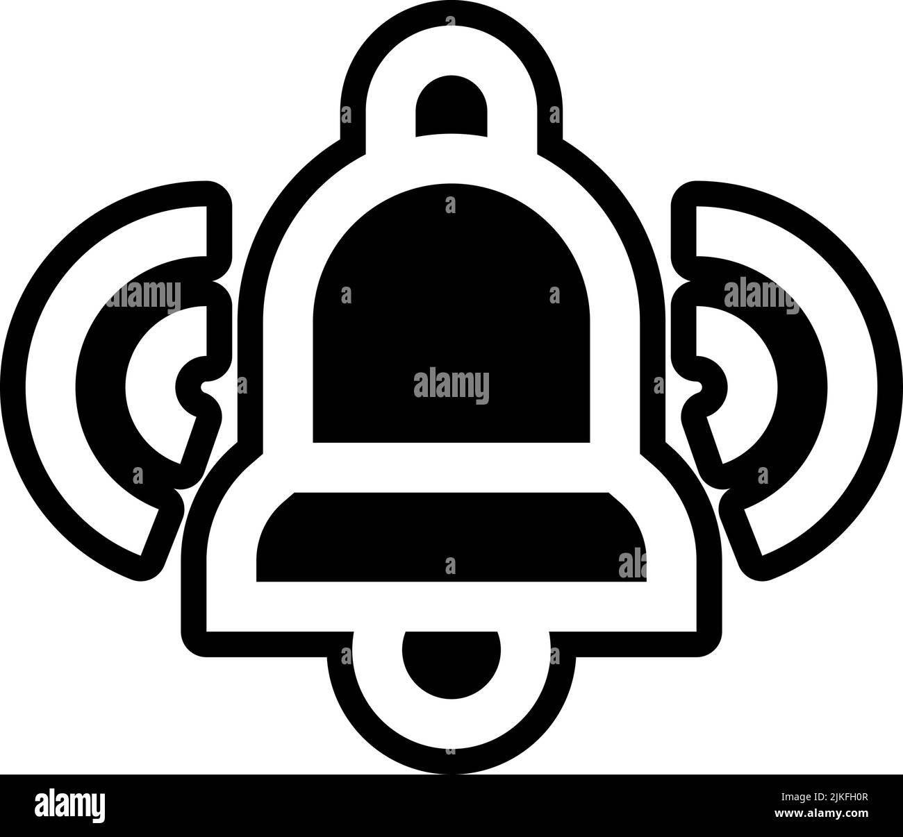 bell icon black vector illustration Stock Vector Image & Art - Alamy
