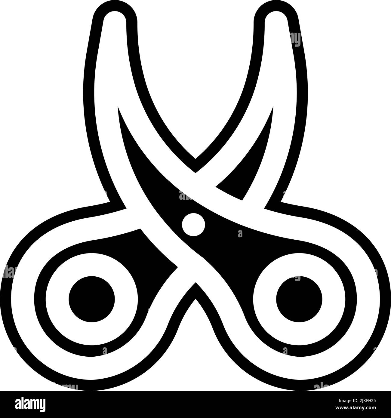 scissor icon black vector illustration Stock Vector Image & Art - Alamy