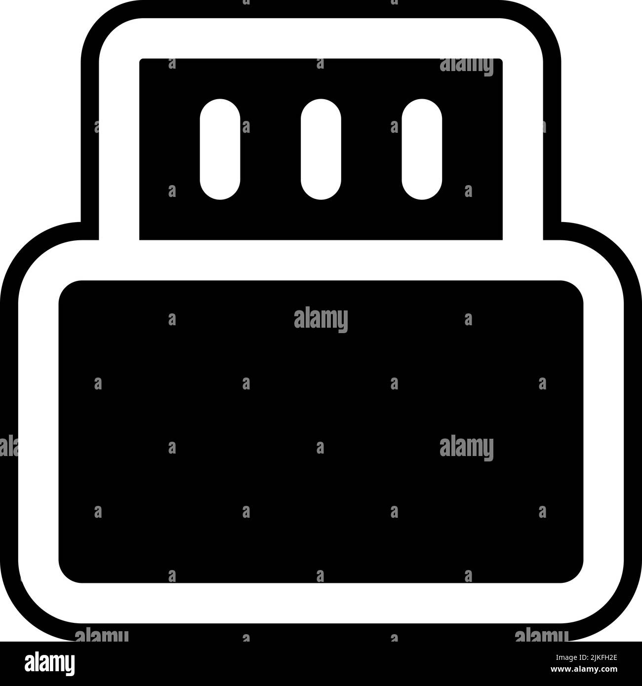 Usb Icon Black Vector Illustration Stock Vector Image And Art Alamy