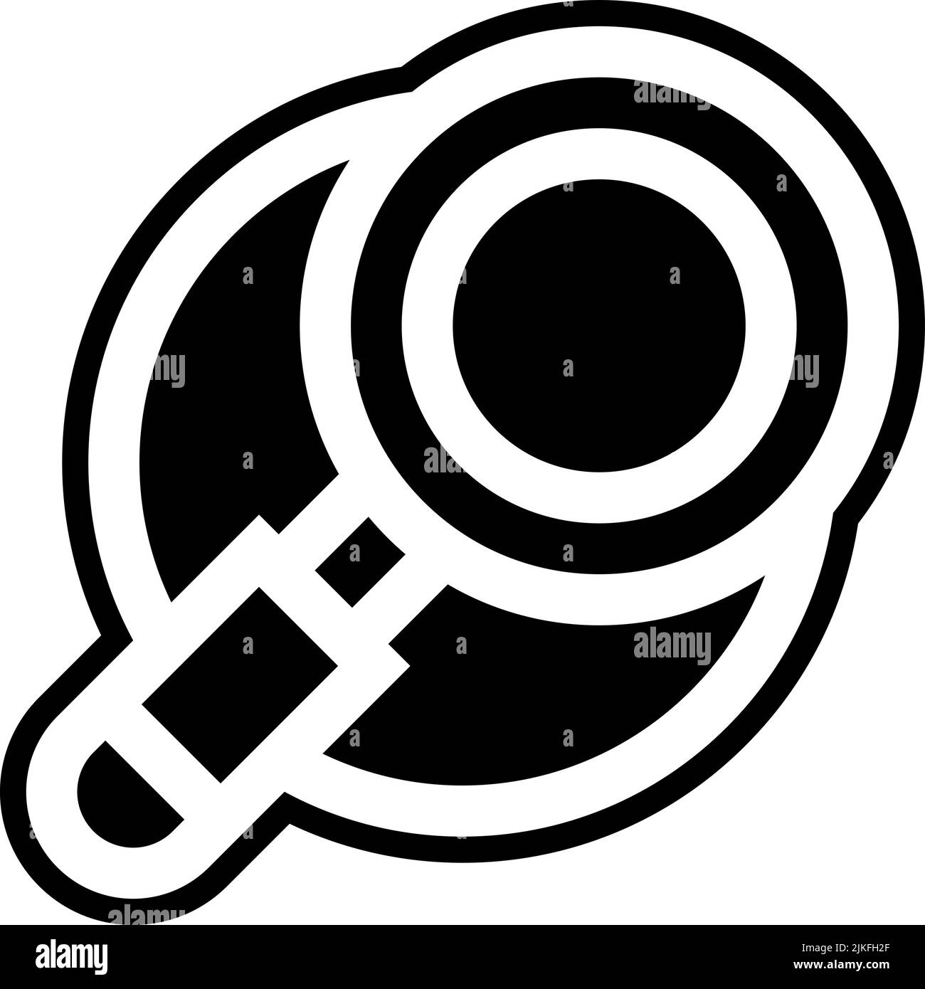 magnifying glass icon black vector illustration Stock Vector Image ...