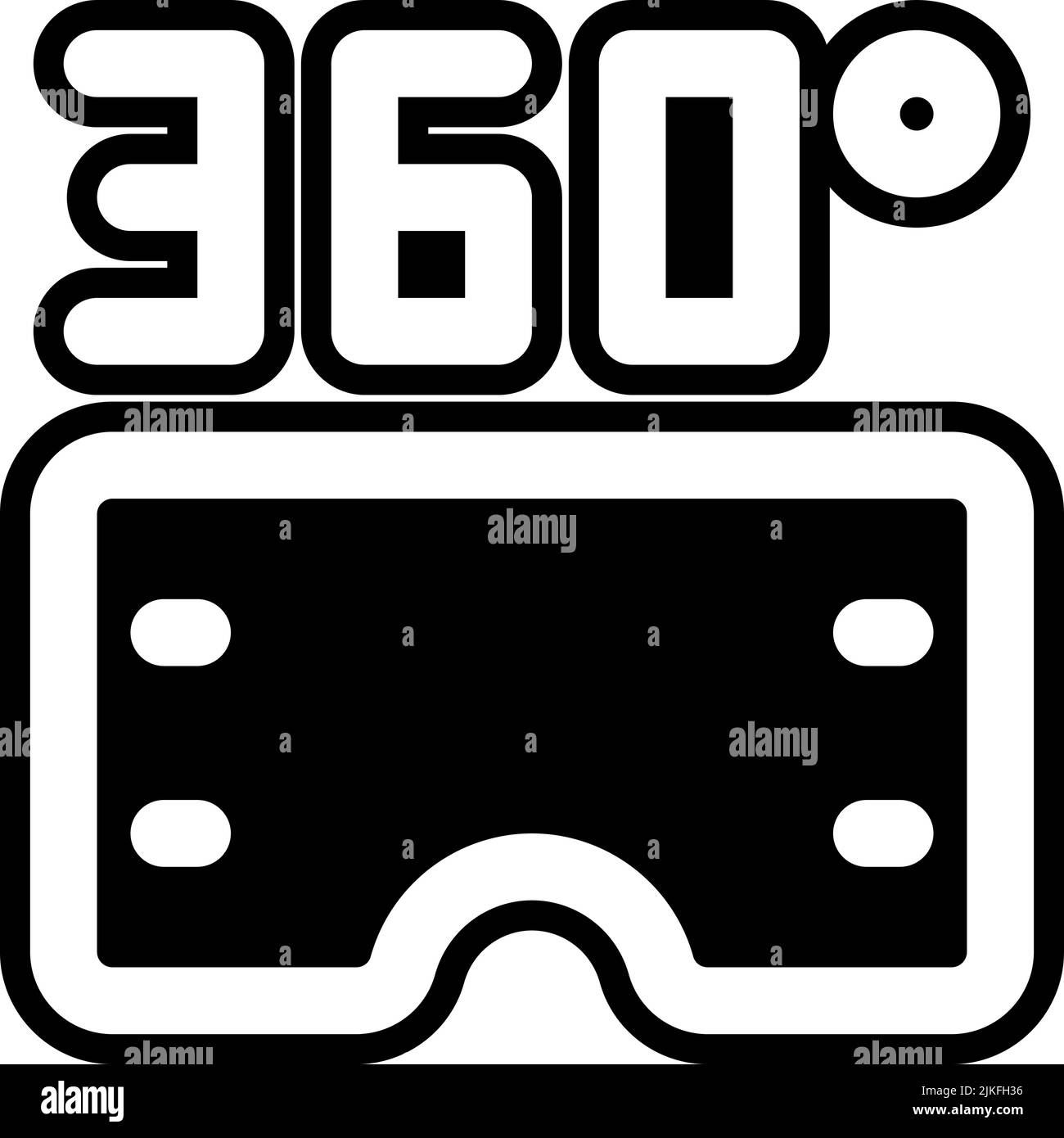 virtual reality icon black vector illustration Stock Vector Image & Art ...