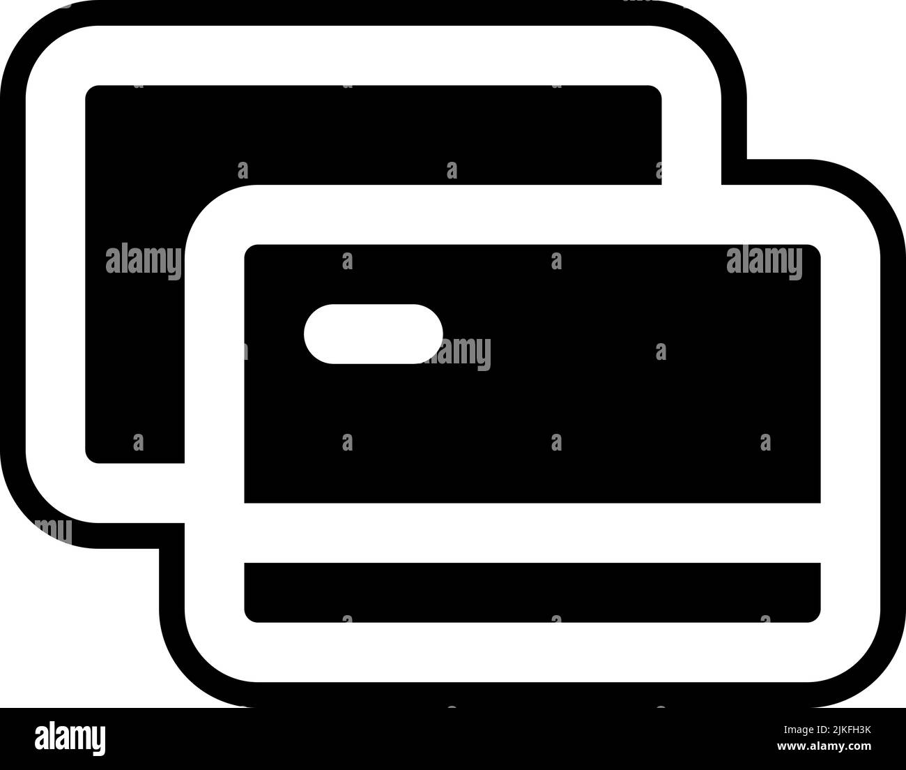 credit card icon black vector illustration Stock Vector Image & Art - Alamy