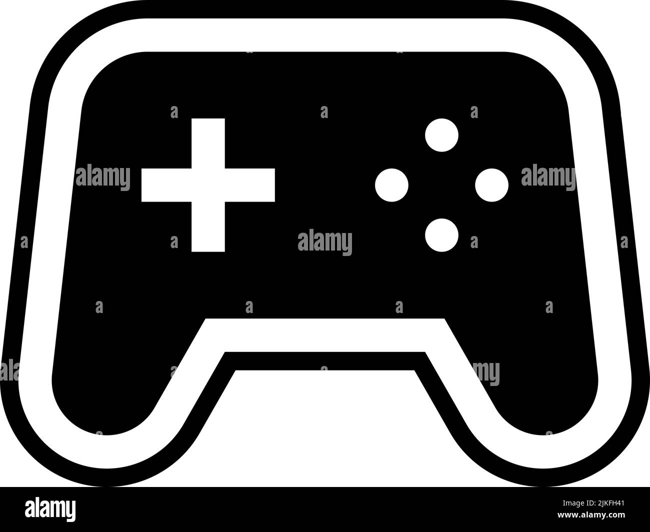 gamepad icon black vector illustration Stock Vector Image & Art - Alamy