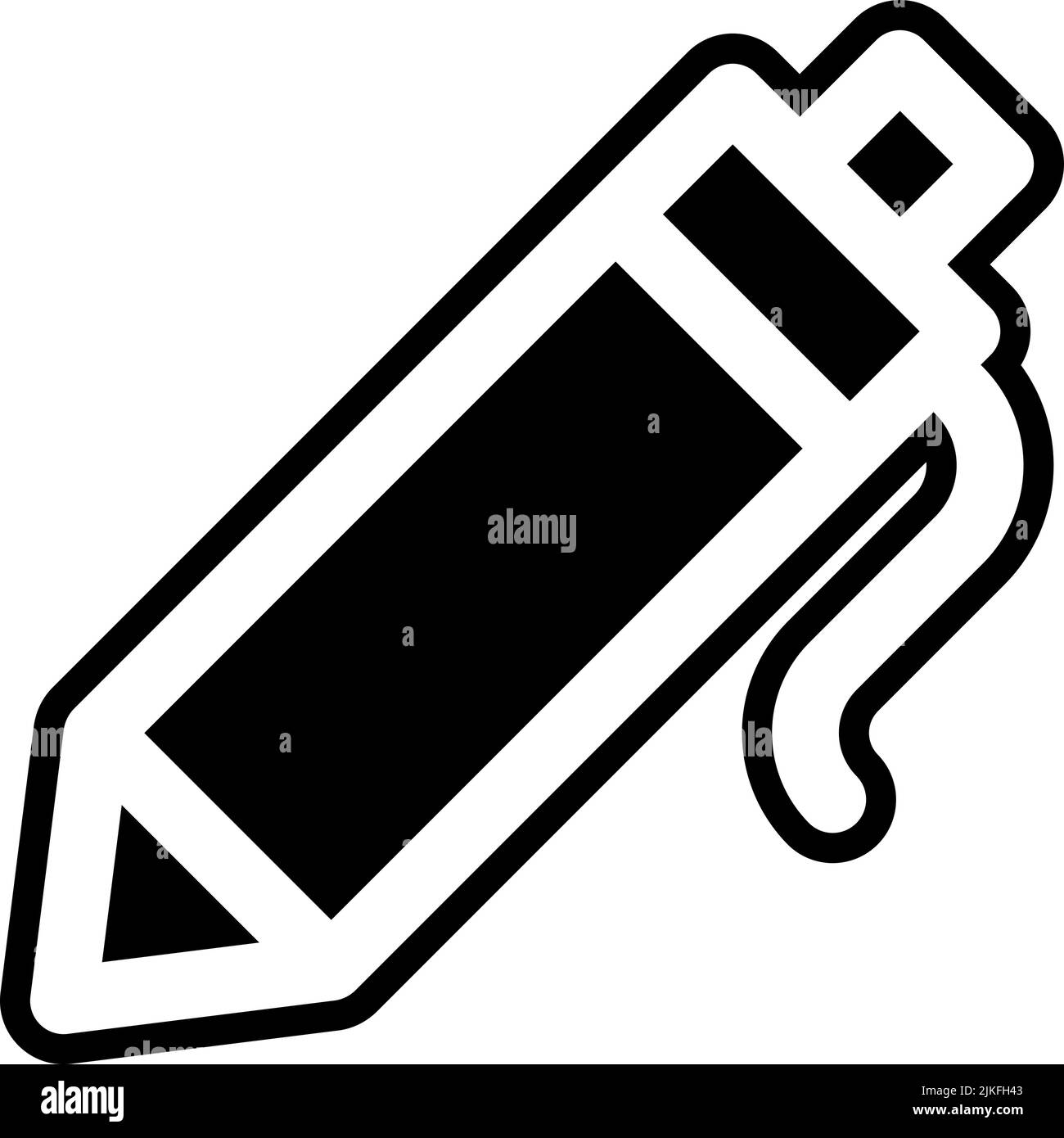 pen icon black vector illustration Stock Vector Image & Art - Alamy