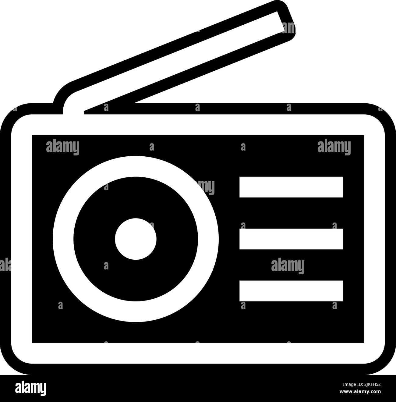 radio icon black vector illustration Stock Vector Image & Art - Alamy