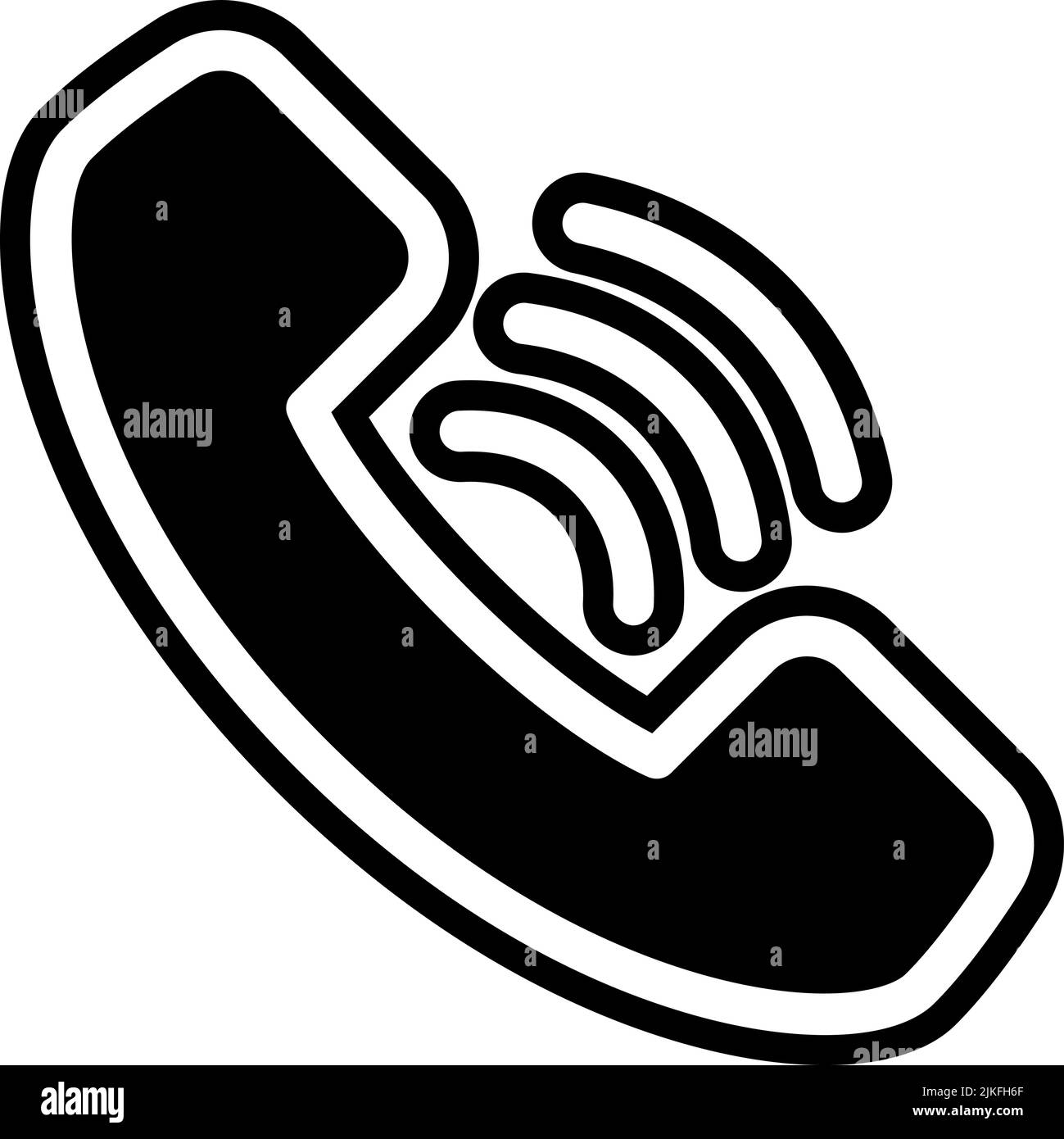 phone icon black vector illustration Stock Vector Image & Art - Alamy