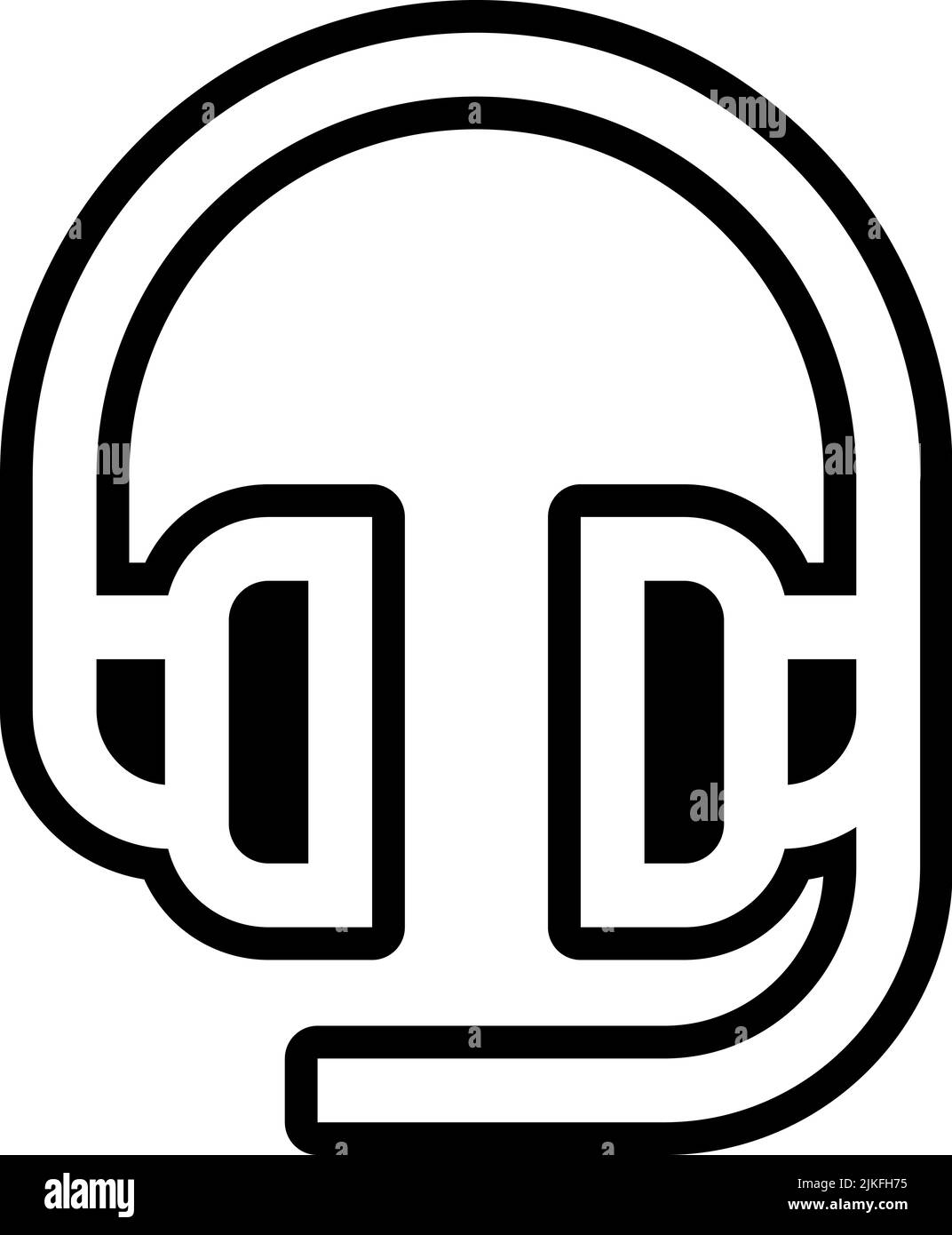 customer service icon black vector illustration Stock Vector Image ...