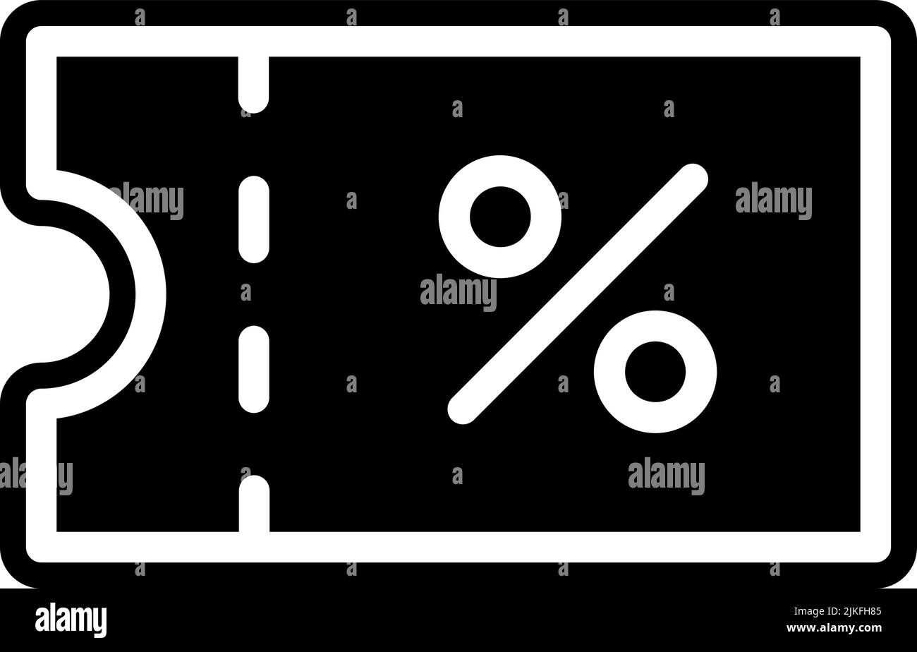 discount voucher icon black vector illustration Stock Vector Image ...
