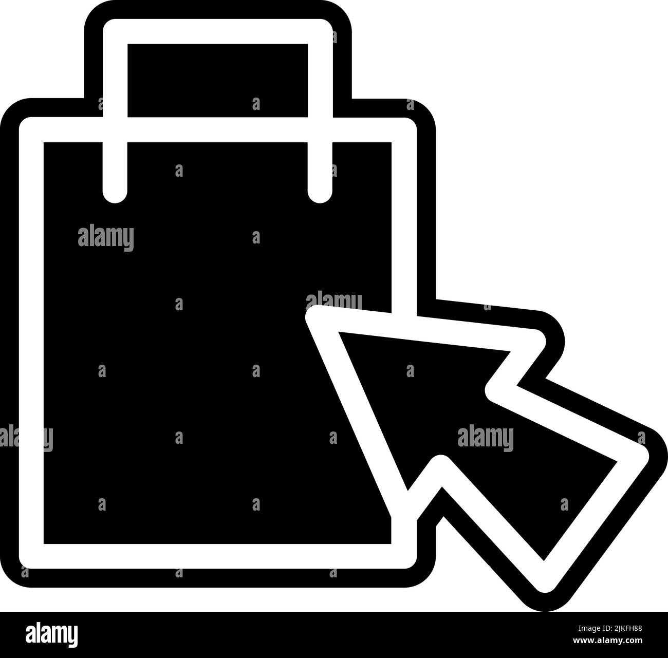 shopping bag icon black vector illustration Stock Vector Image & Art ...
