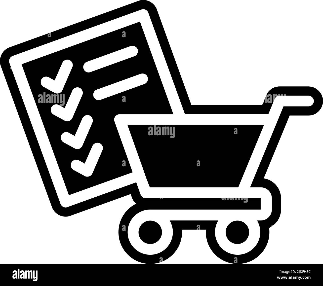 shopping list icon black vector illustration Stock Vector Image & Art ...