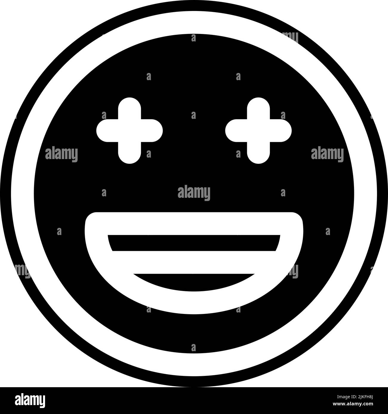 amazed icon black vector illustration Stock Vector Image & Art - Alamy