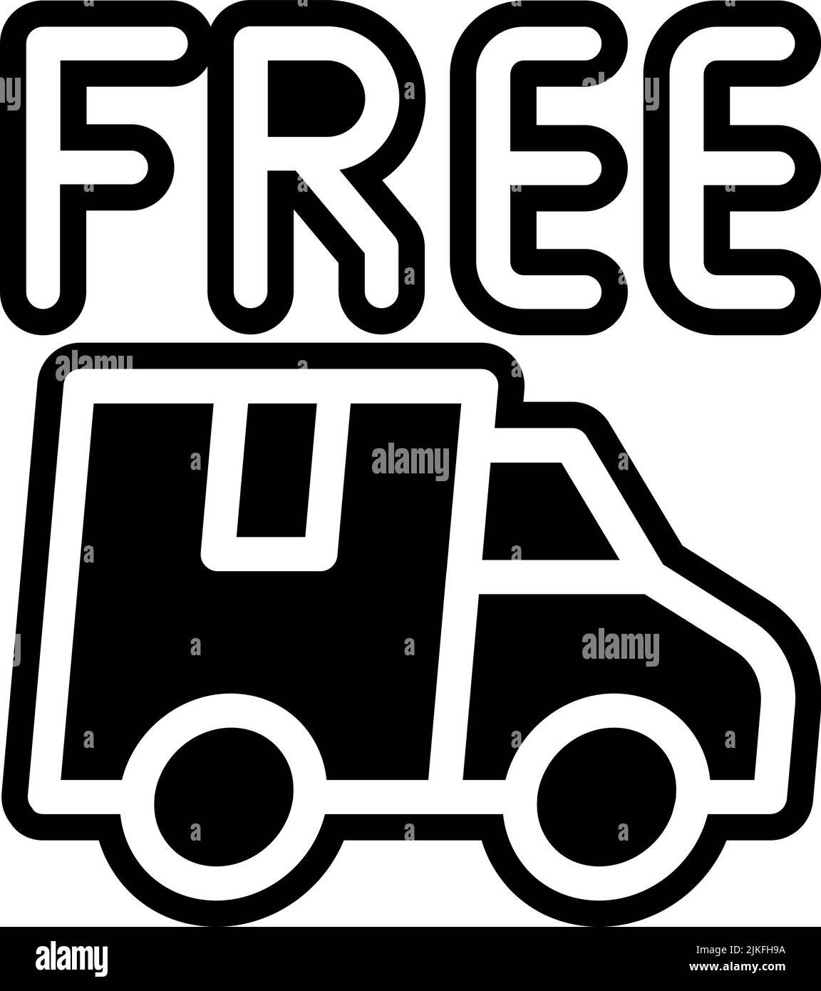 free delivery icon black vector illustration Stock Vector Image & Art ...