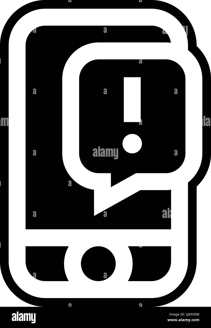 notification icon black vector illustration Stock Vector Image & Art ...