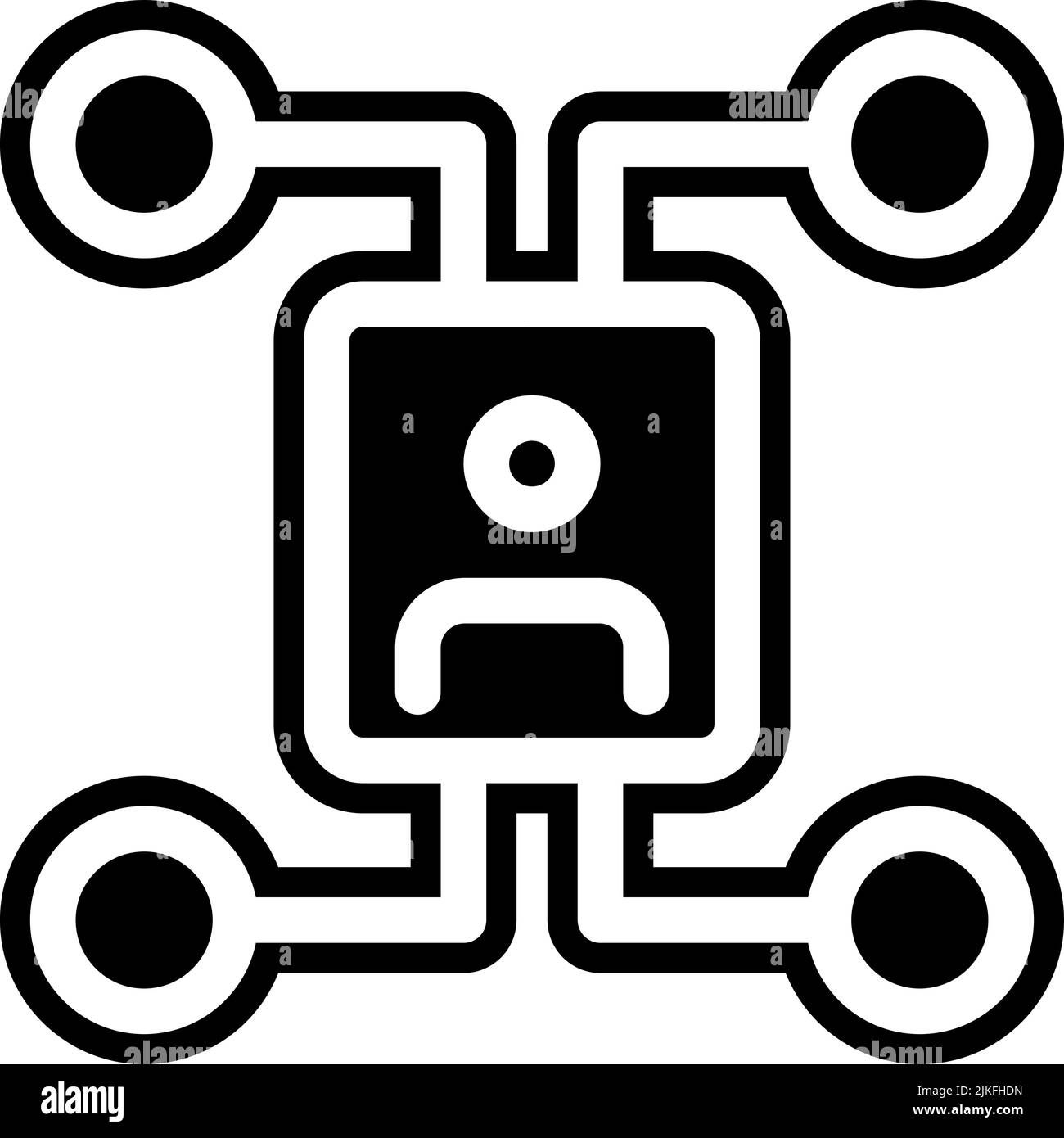 connection icon black vector illustration Stock Vector Image & Art - Alamy