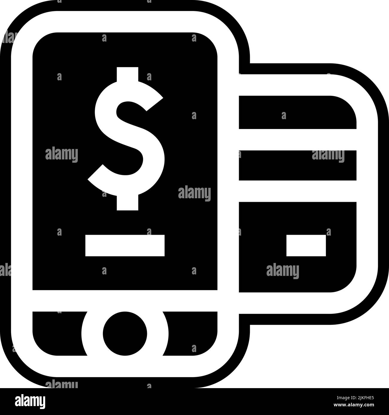 mobile banking icon black vector illustration Stock Vector Image & Art ...