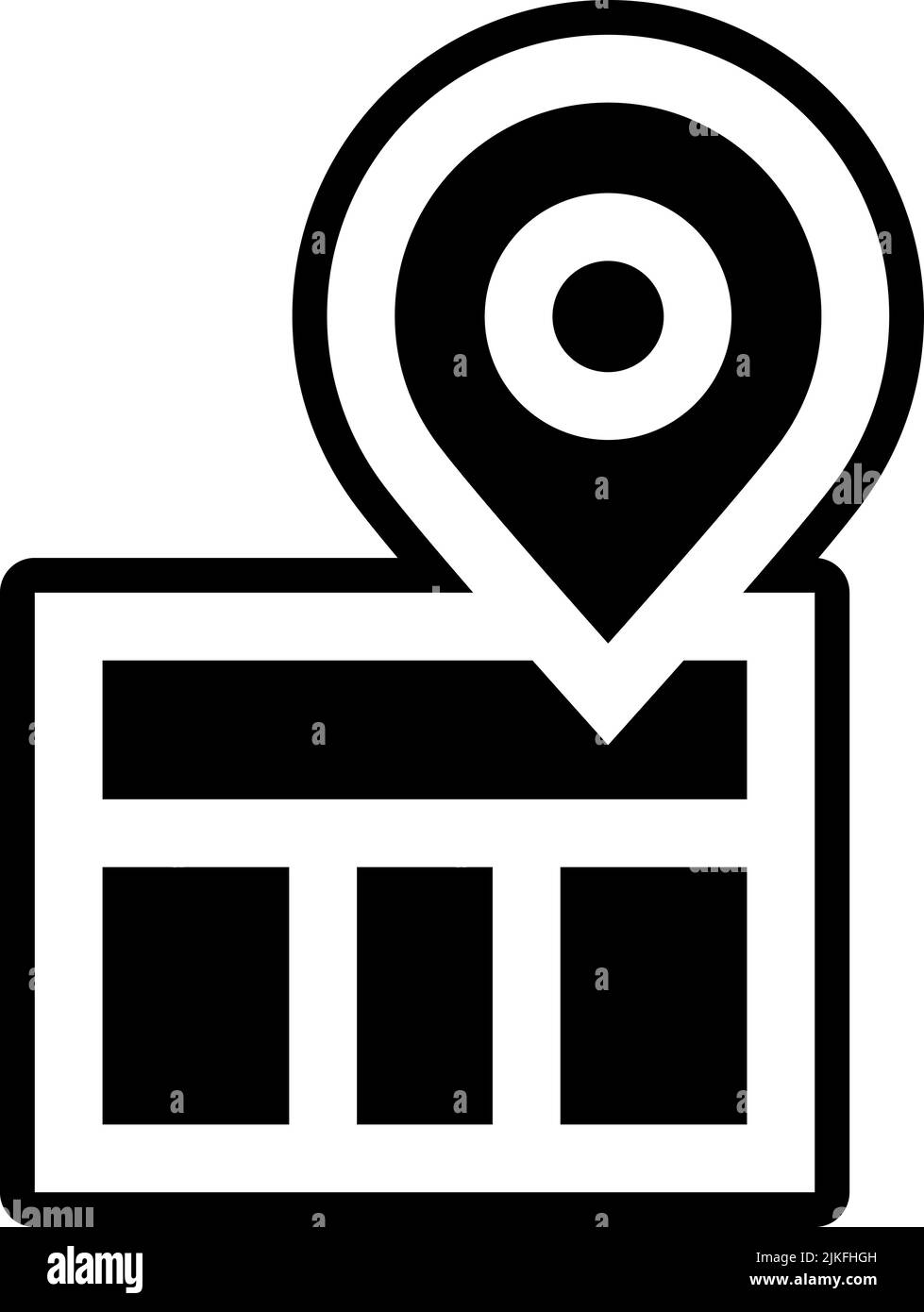 location pin icon black vector illustration Stock Vector Image & Art ...