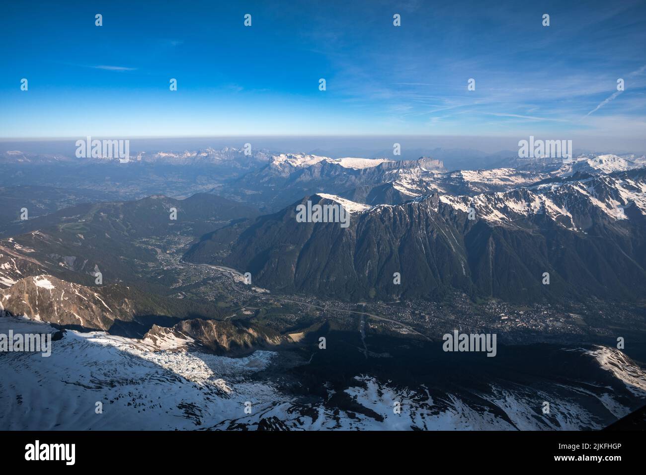 Aerial view of the mont blanc hi-res stock photography and images - Alamy