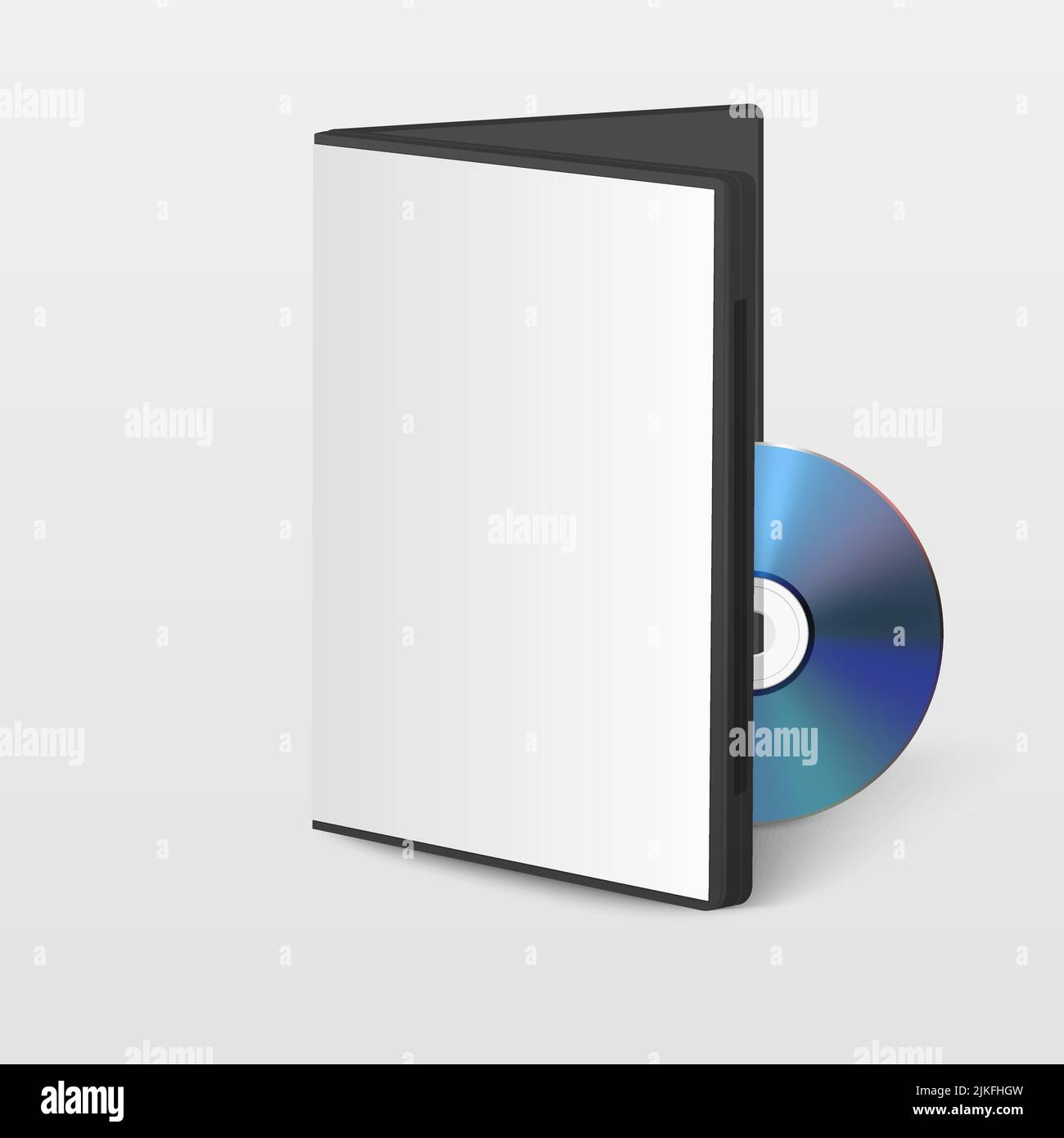 Vector 3d Realistic CD, DVD with Plastic Case Isolated on White. CD Box ...