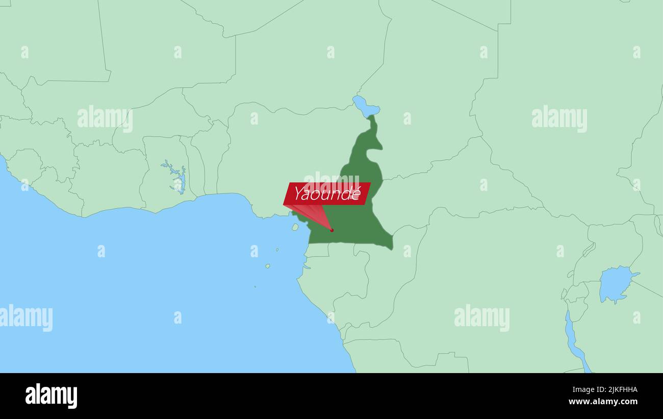 cameroon map with her neighbouring countries