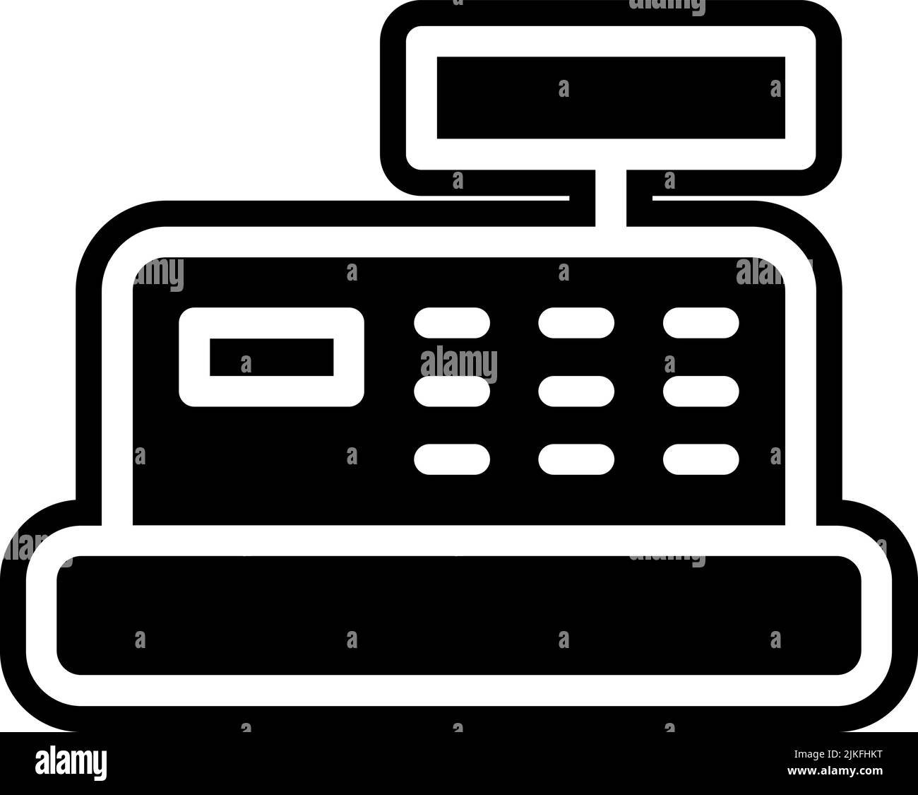 cashbox icon black vector illustration Stock Vector Image & Art - Alamy