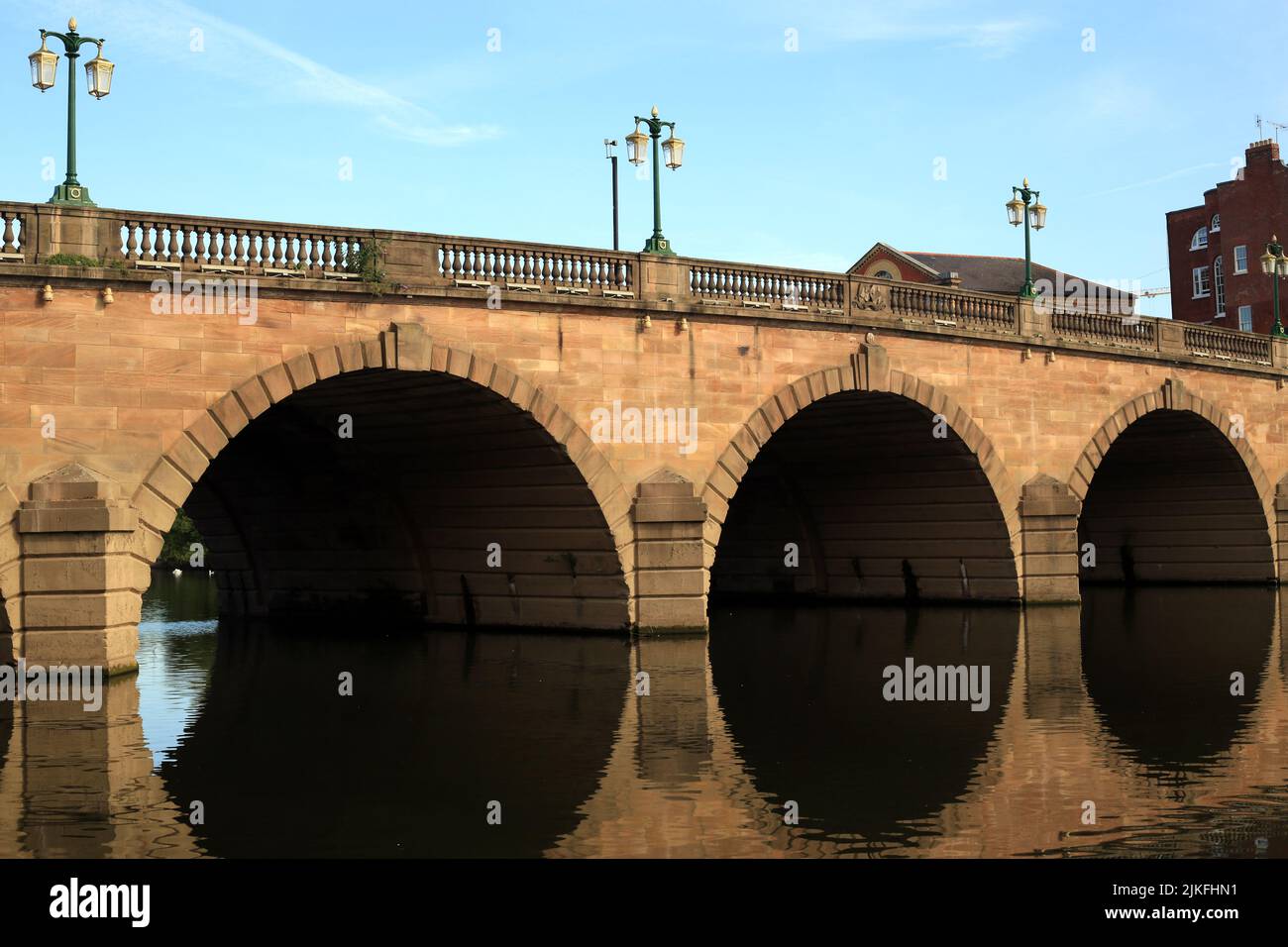 Arches of Worcester bridge in Worcester, England, UK Stock Photo - Alamy