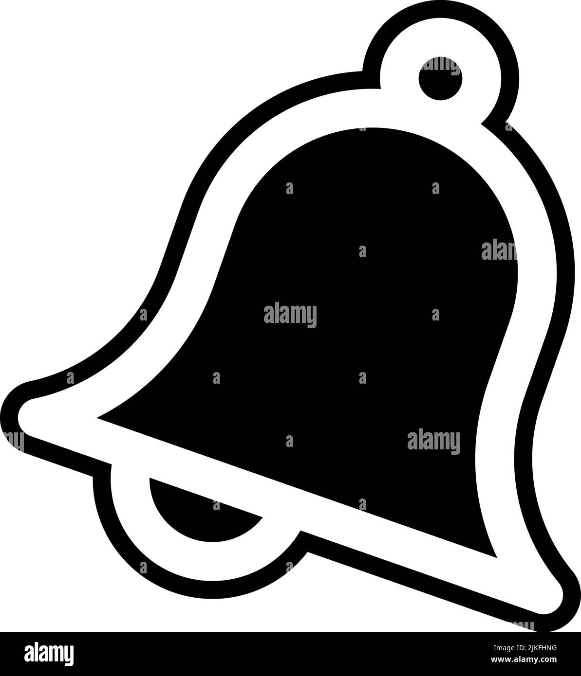 bell icon black vector illustration Stock Vector Image & Art - Alamy