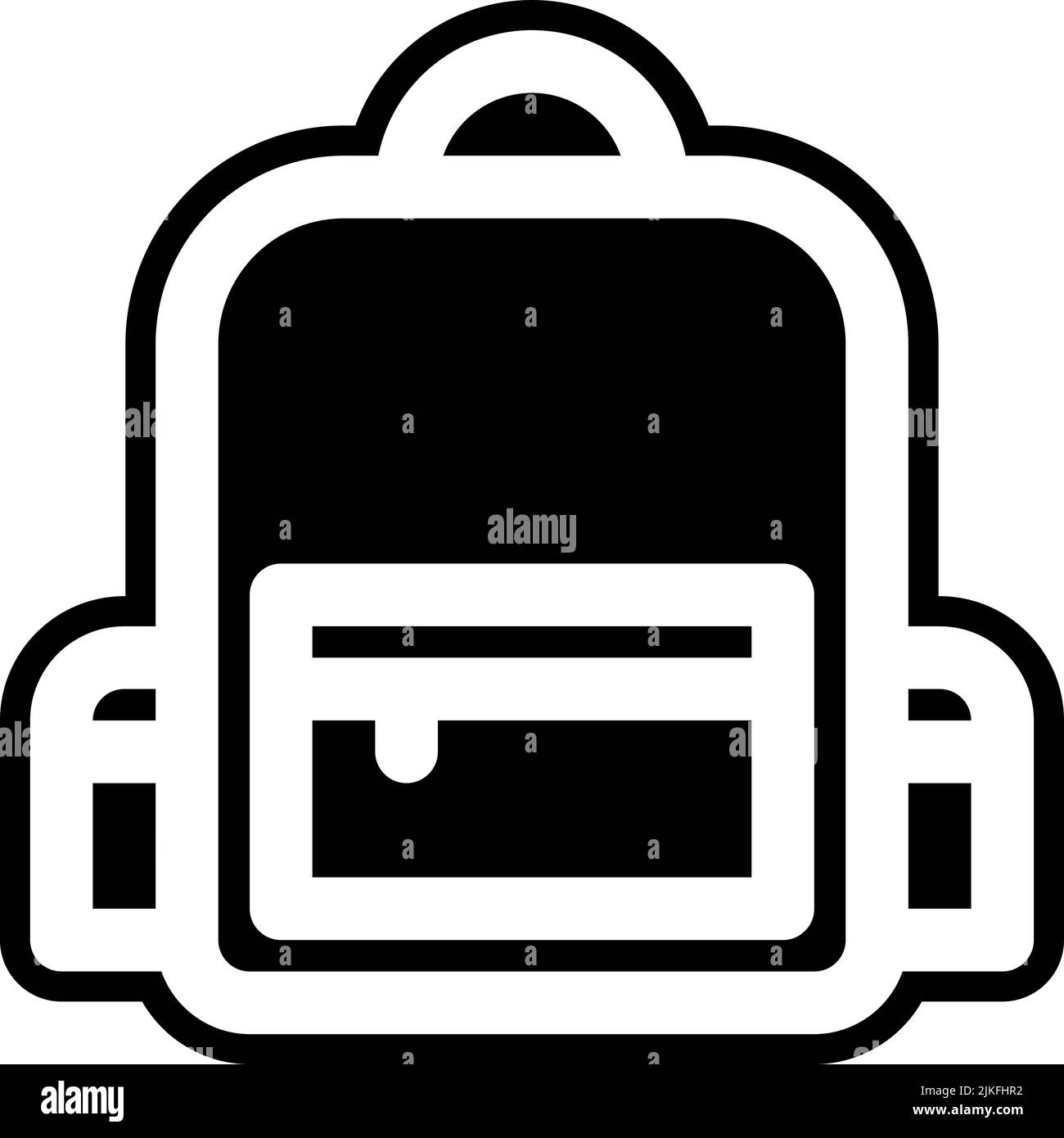 backpack icon black vector illustration Stock Vector Image & Art - Alamy