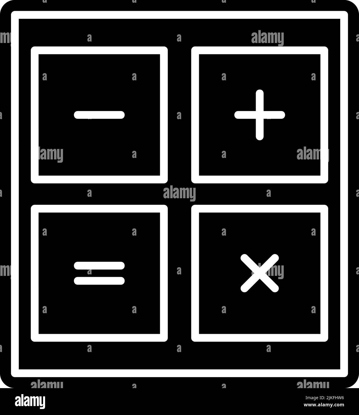 calculator icon black vector illustration Stock Vector Image & Art - Alamy