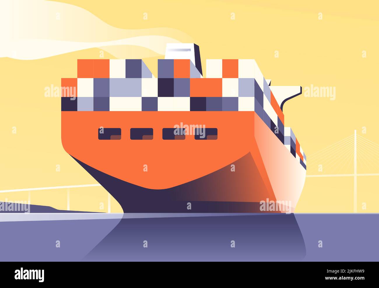 Global sea bridge Stock Vector Images - Alamy