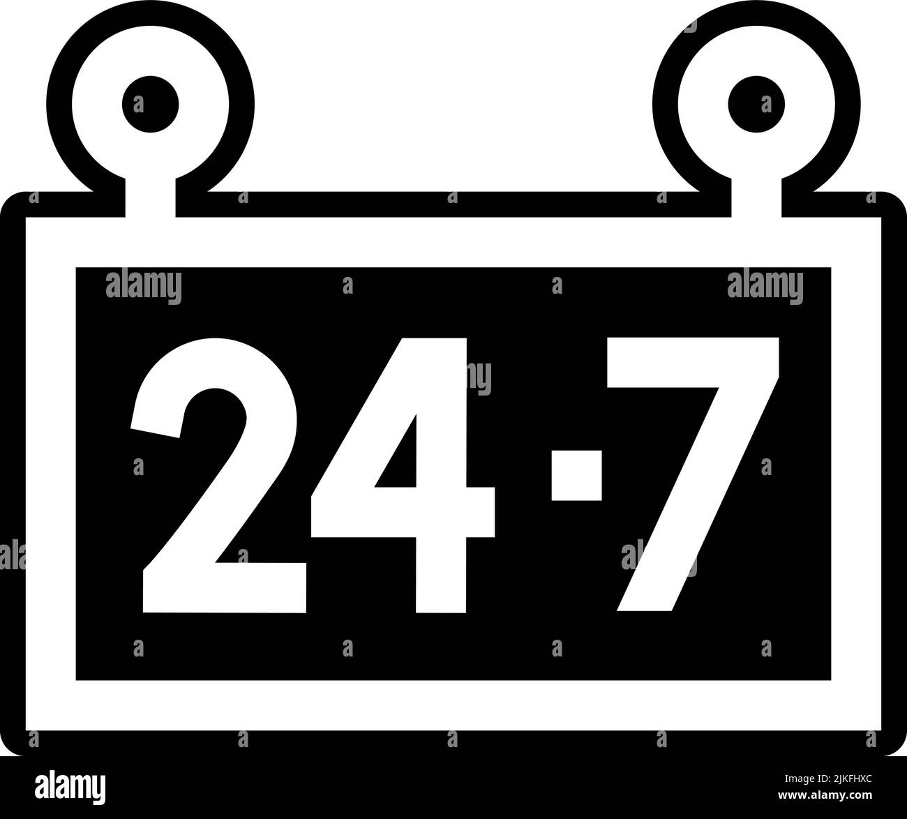 open hours icon black vector illustration Stock Vector Image & Art - Alamy