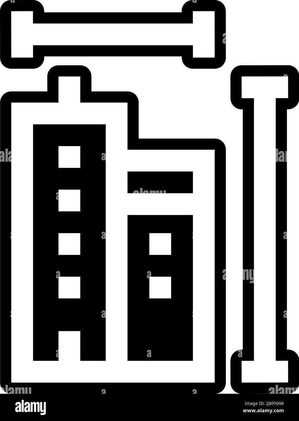 building icon black vector illustration Stock Vector Image & Art - Alamy