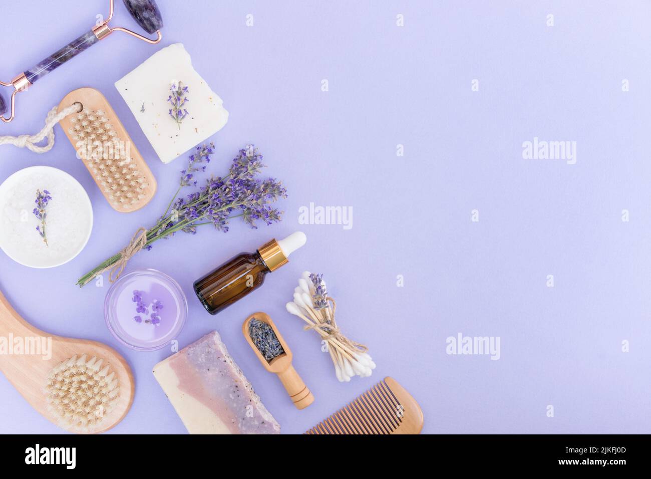 Lavender beaty and self-care products for body and skin care over ...