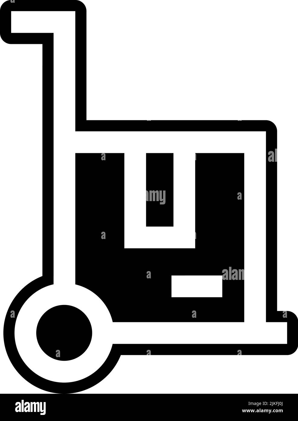 trolley icon black vector illustration Stock Vector Image & Art - Alamy