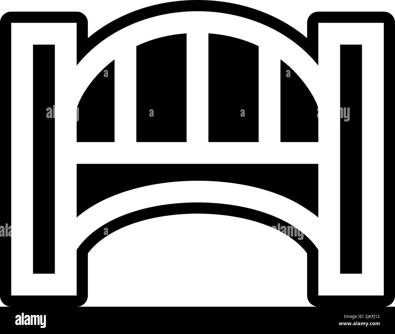 bridge icon black vector illustration Stock Vector Image & Art - Alamy