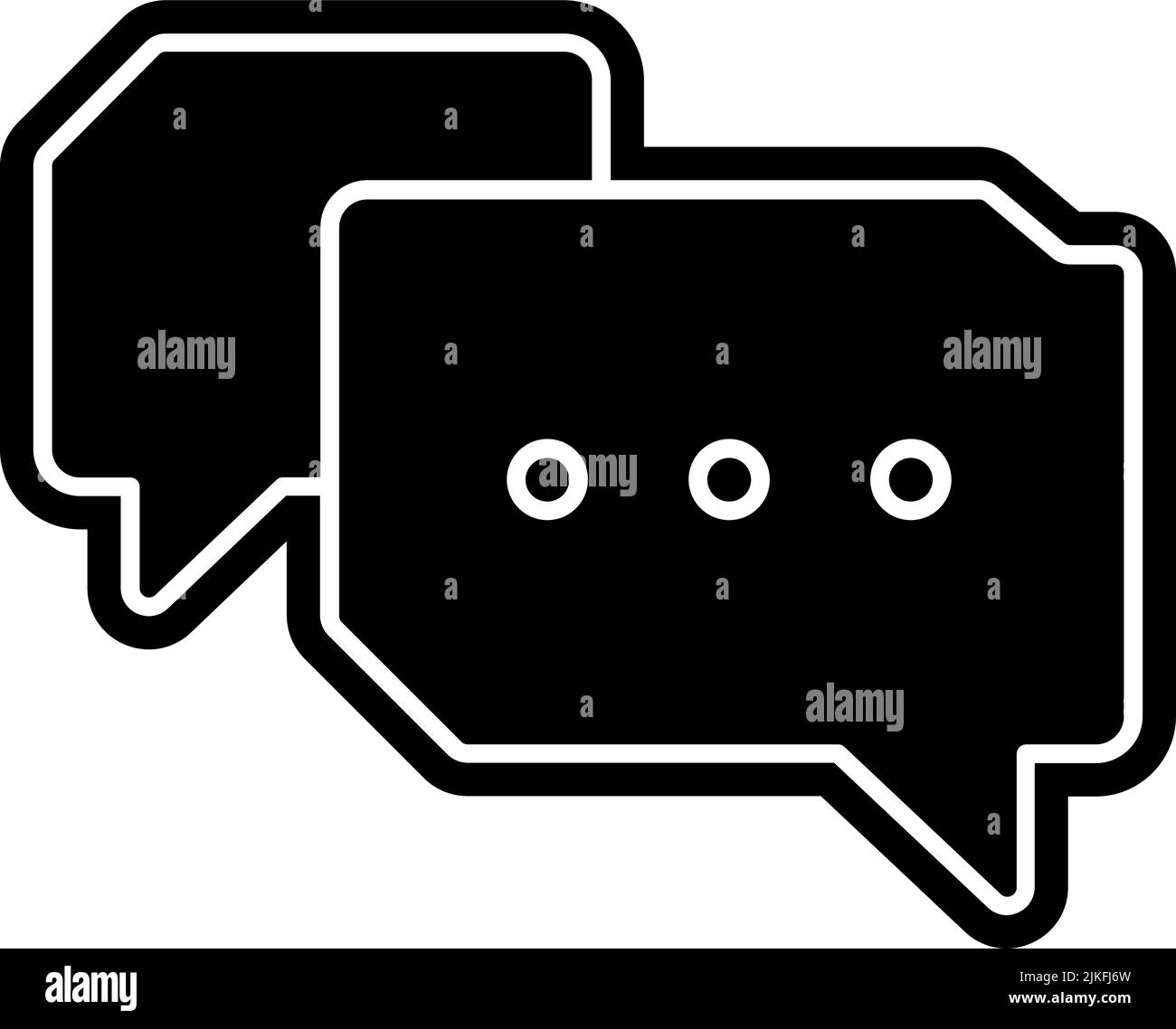 chat icon black vector illustration Stock Vector Image & Art - Alamy