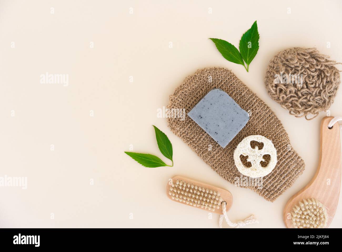 Bath accessories bundle for skin care and peeling. Skin exfoliation and ...