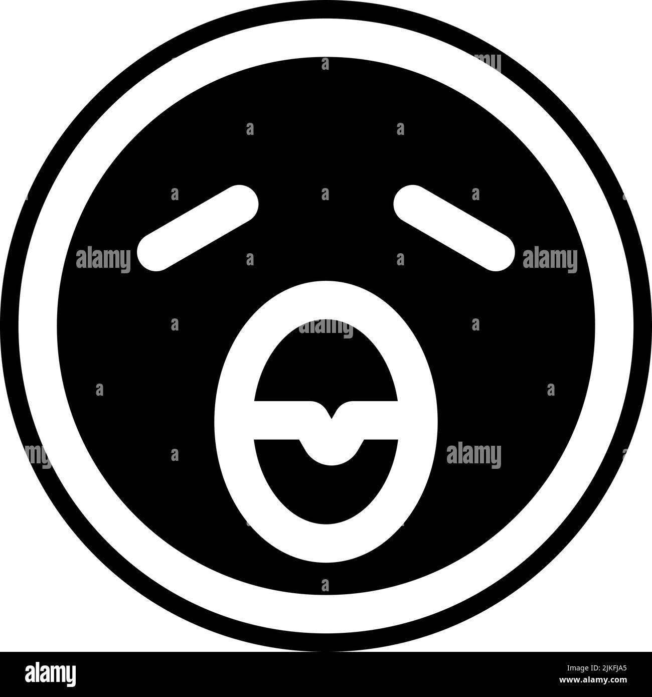 yawn icon black vector illustration Stock Vector Image & Art - Alamy