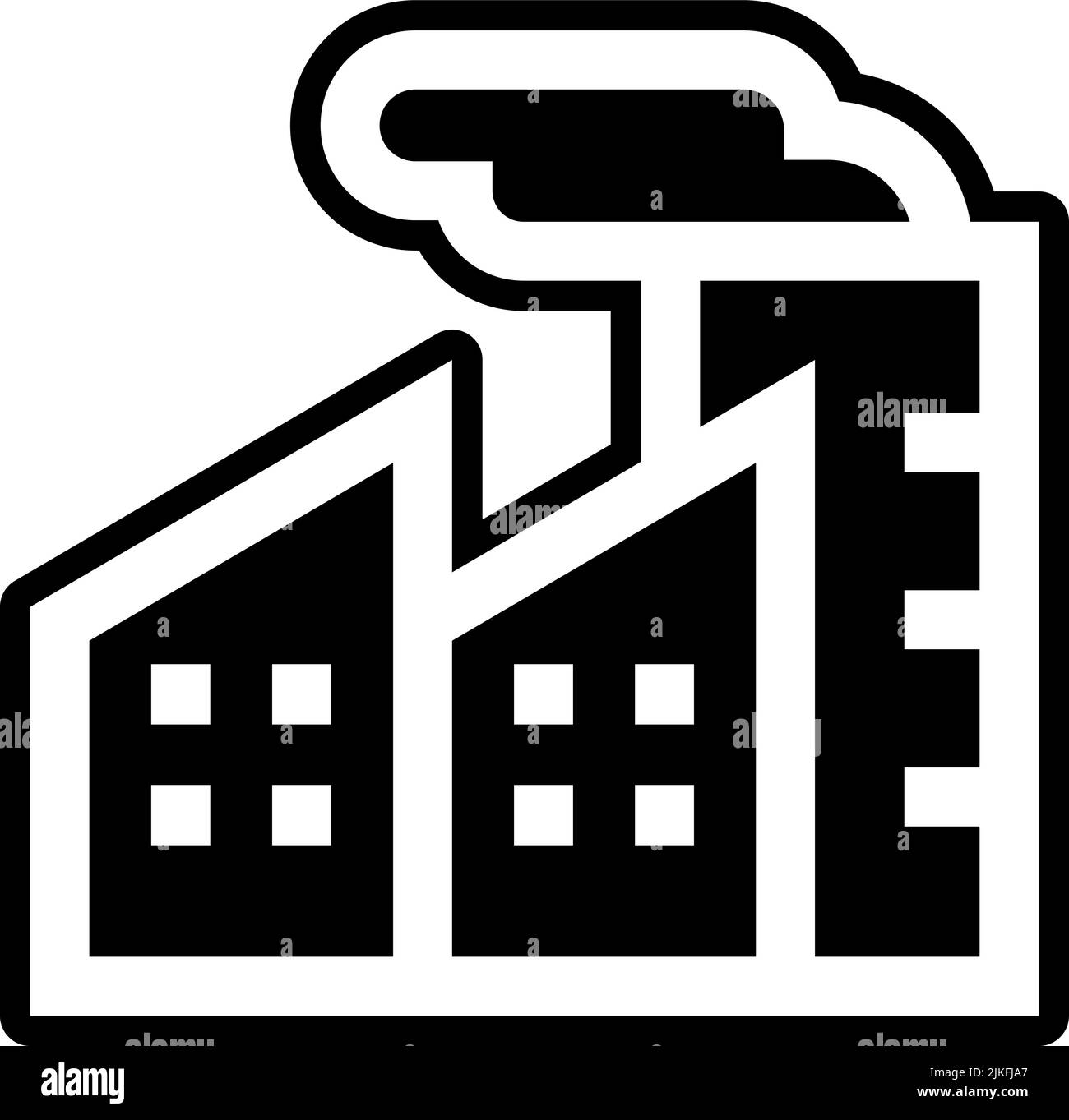 factory icon black vector illustration Stock Vector Image & Art - Alamy