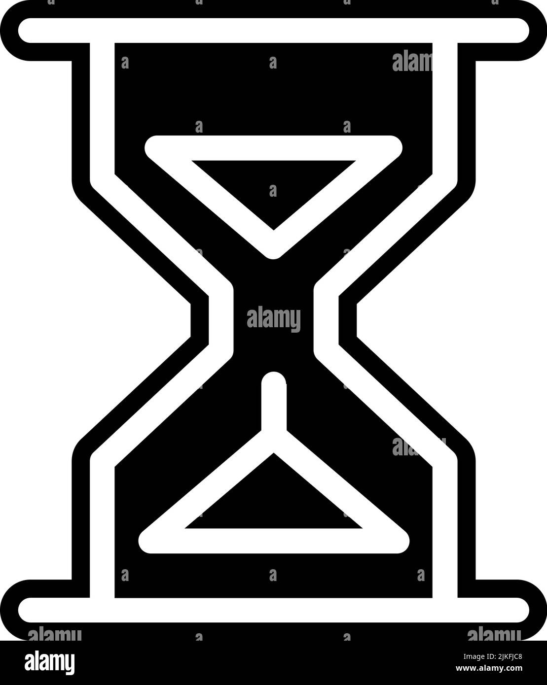 hourglass icon black vector illustration Stock Vector Image & Art - Alamy