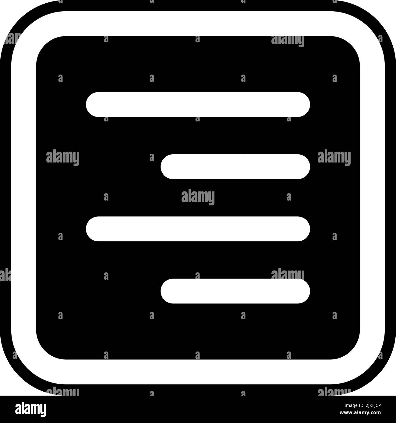 right align icon black vector illustration Stock Vector Image & Art - Alamy