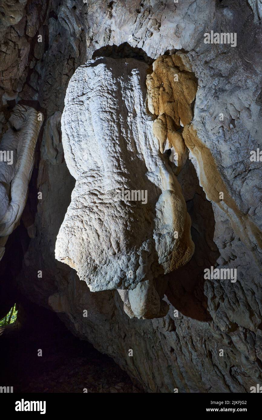 Very old cave with beautiful speleothemes inside Stock Photo - Alamy