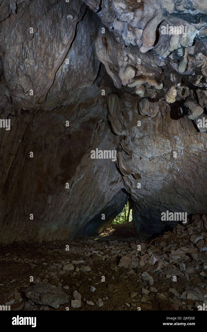 Very old cave with beautiful speleothemes inside Stock Photo - Alamy