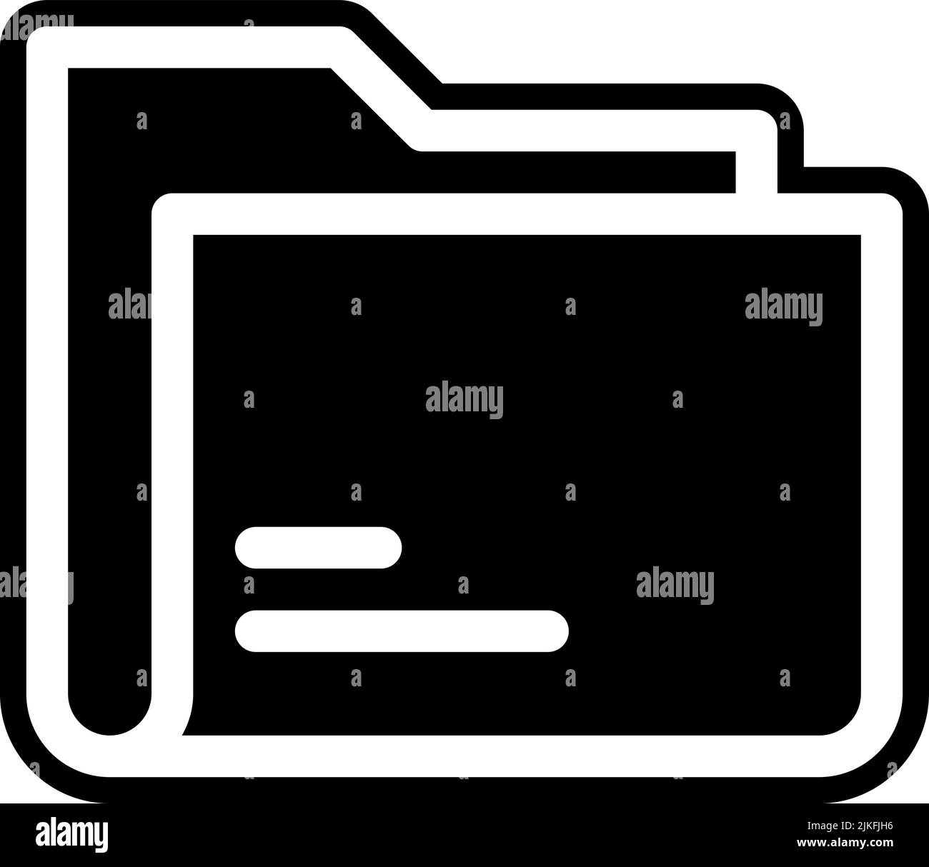 folder icon black vector illustration Stock Vector Image & Art - Alamy