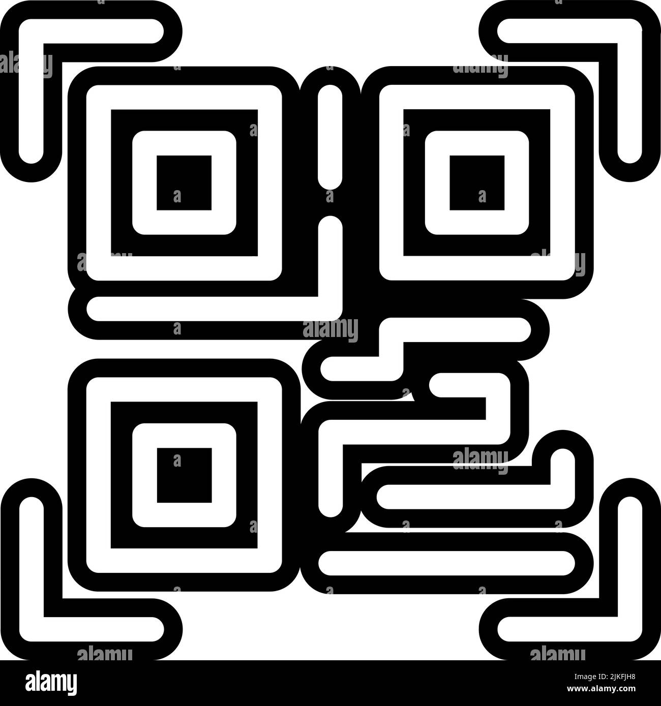 qr code icon black vector illustration Stock Vector Image & Art - Alamy