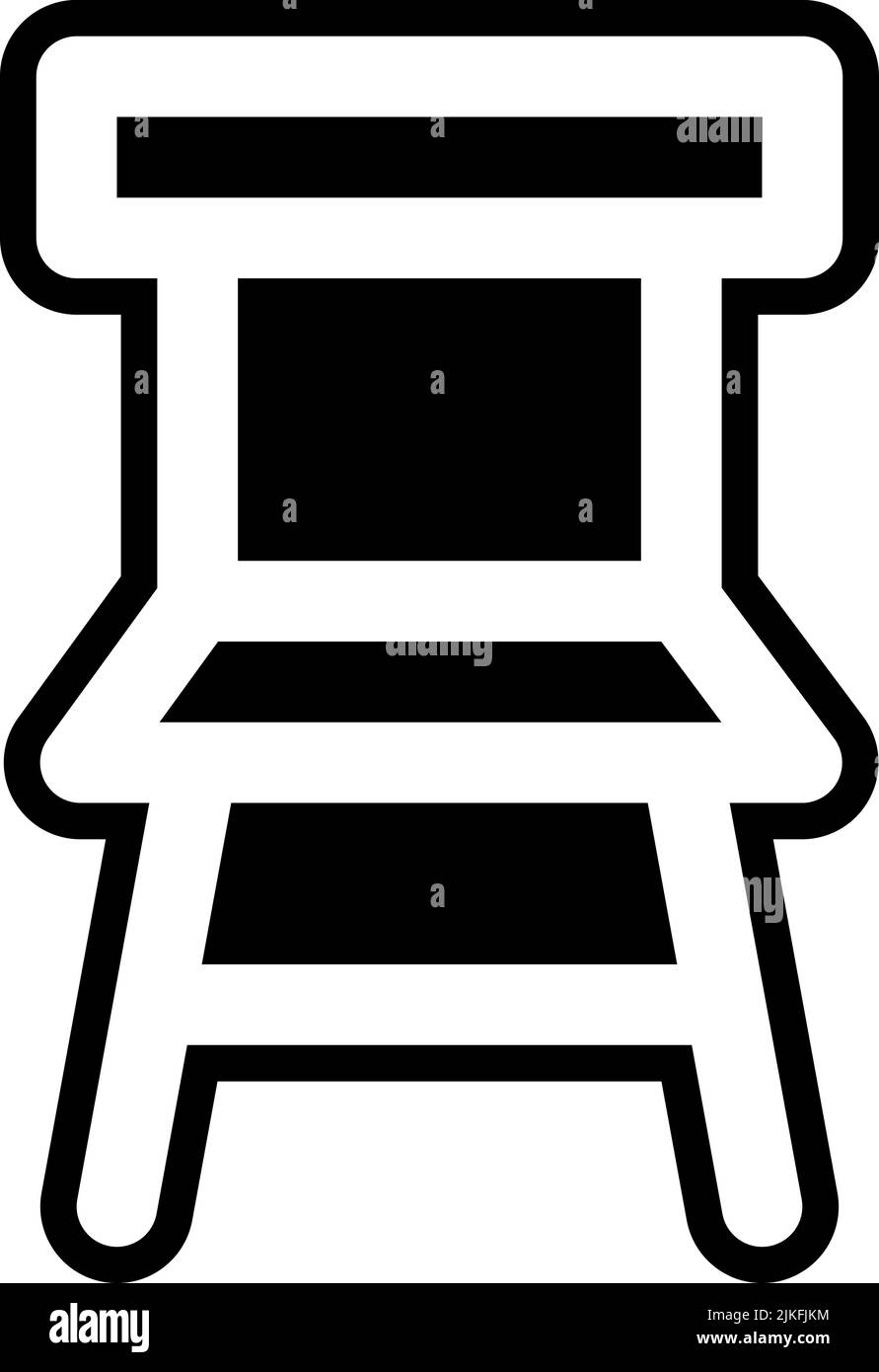 chair icon black vector illustration Stock Vector Image & Art - Alamy